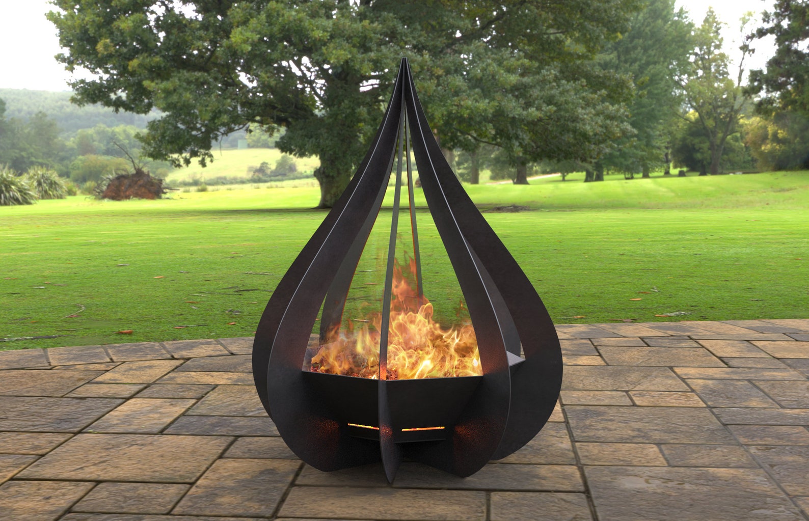 Flower Bud Fire Pit, Digital Product, Files DXF, SVG for Cnc, Plasma ...