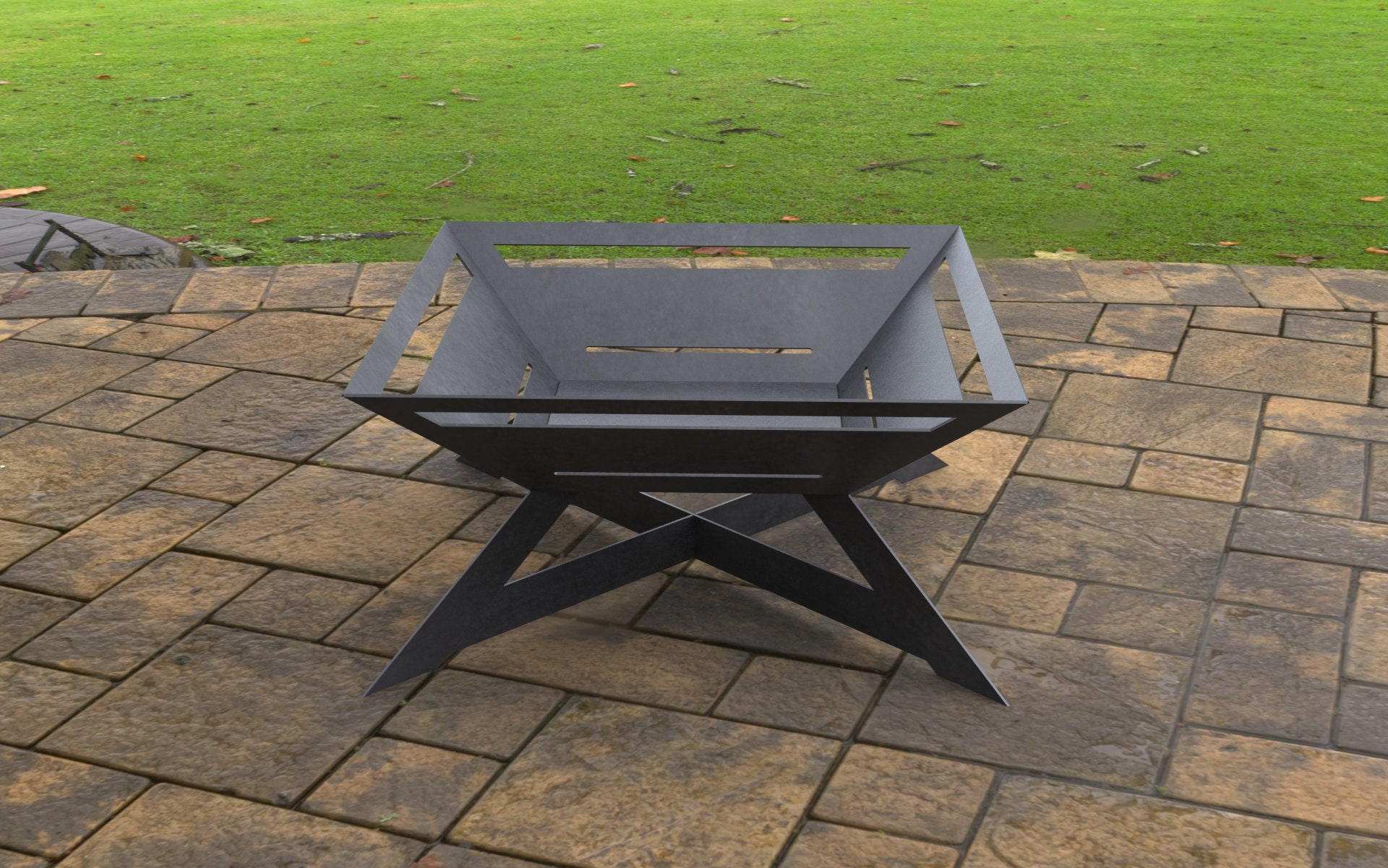 Square Fire Pit X Light Digital Product Files DXF SVG for - Etsy