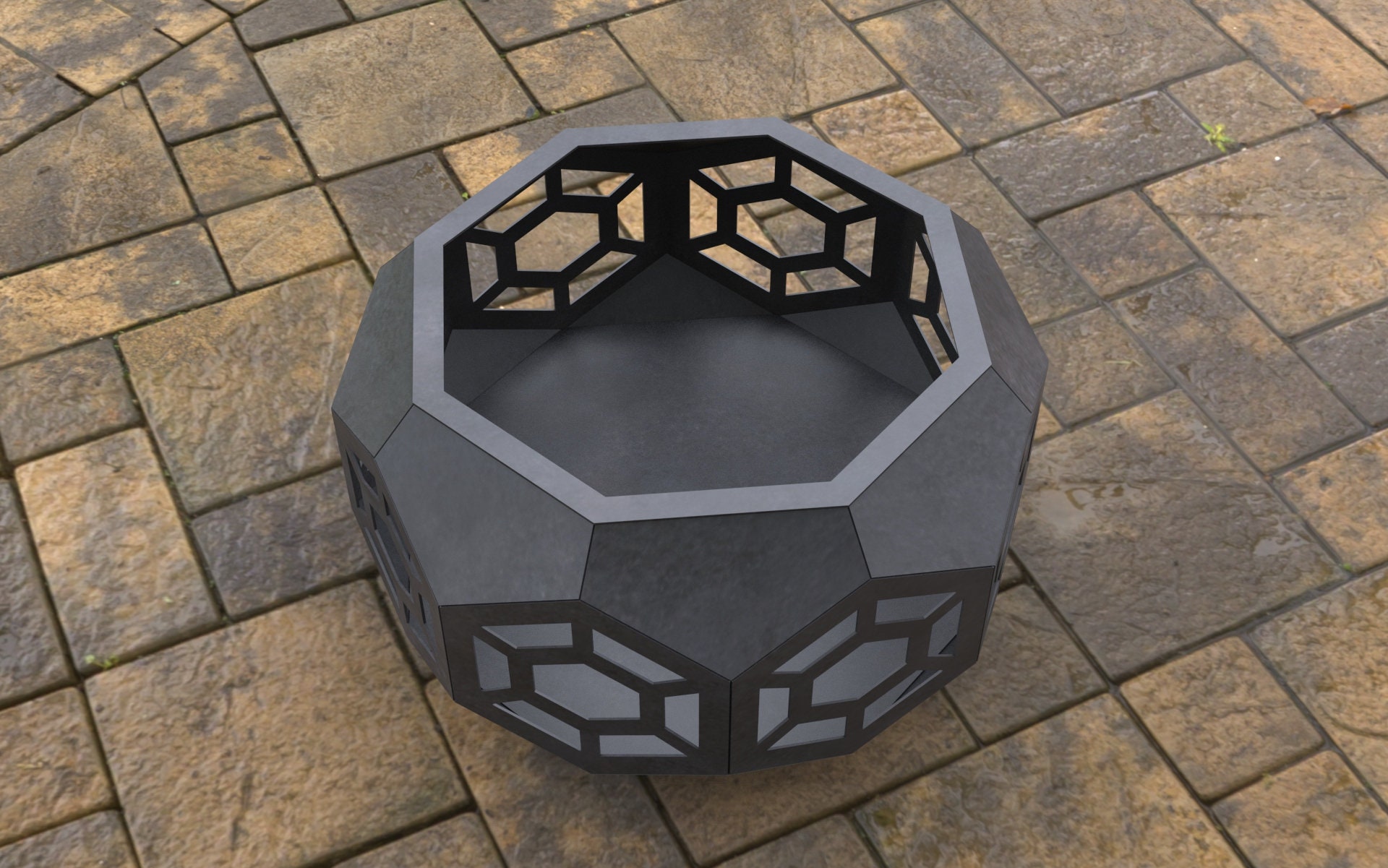 Volumetric Octagon Fire Pit Digital Product Files DXF SVG - Etsy