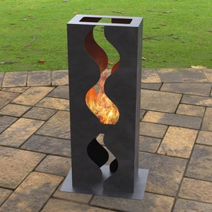 Chimnea Wave Fire Pit, Digital Product, Files DXF, SVG for CNC, Plasma ...