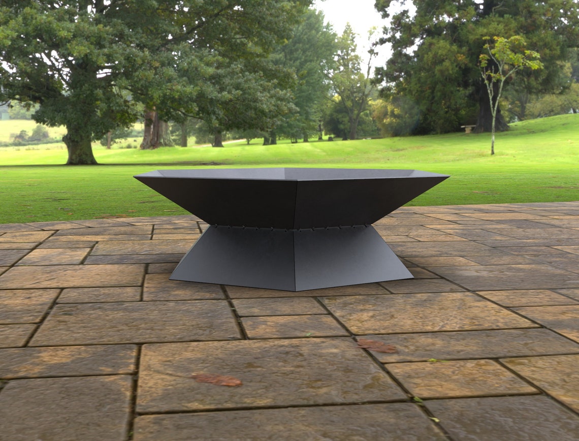 Hexagon Fire Pit II Digital Product Files DXF SVG for Cnc | Etsy