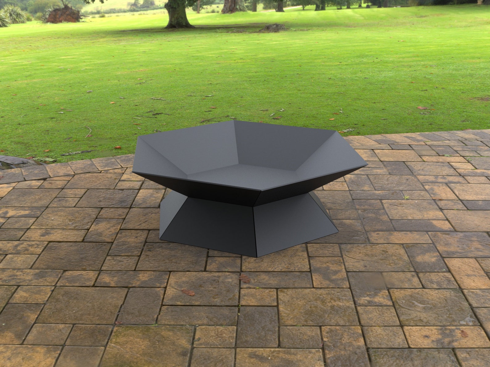 Hexagon Fire Pit Digital Product Files DXF SVG for CNC - Etsy