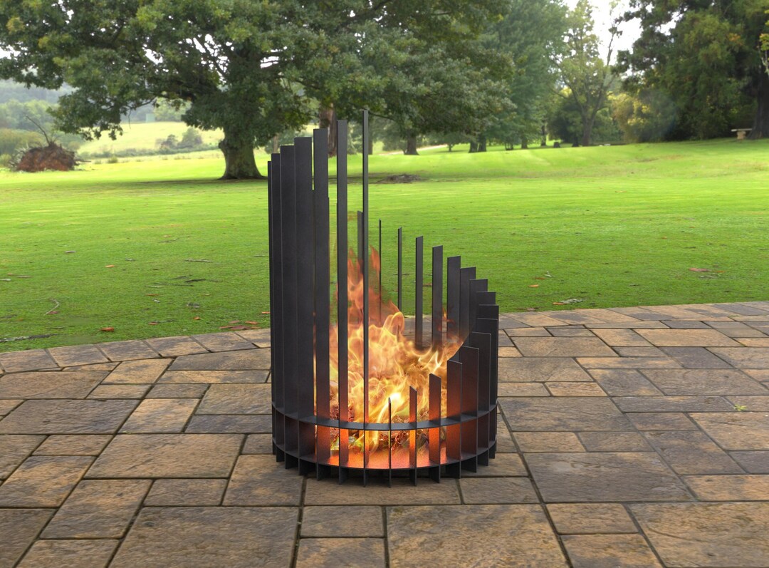 Twisted High Fire Pit D31.5'', Digital Product, Files DXF, SVG for CNC ...