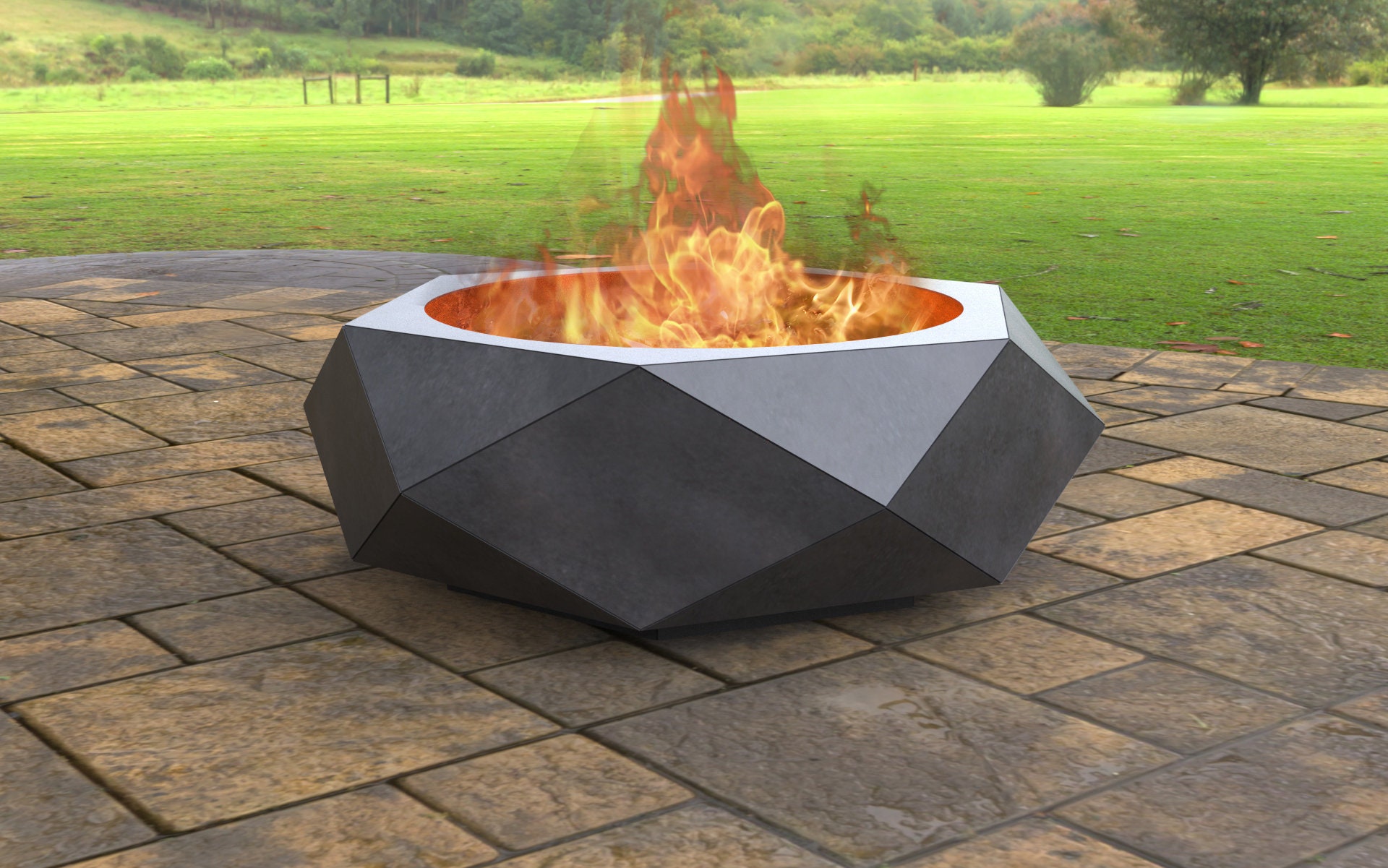 Volumetric Hexagon Fire Pit Digital Product Files DXF SVG - Etsy