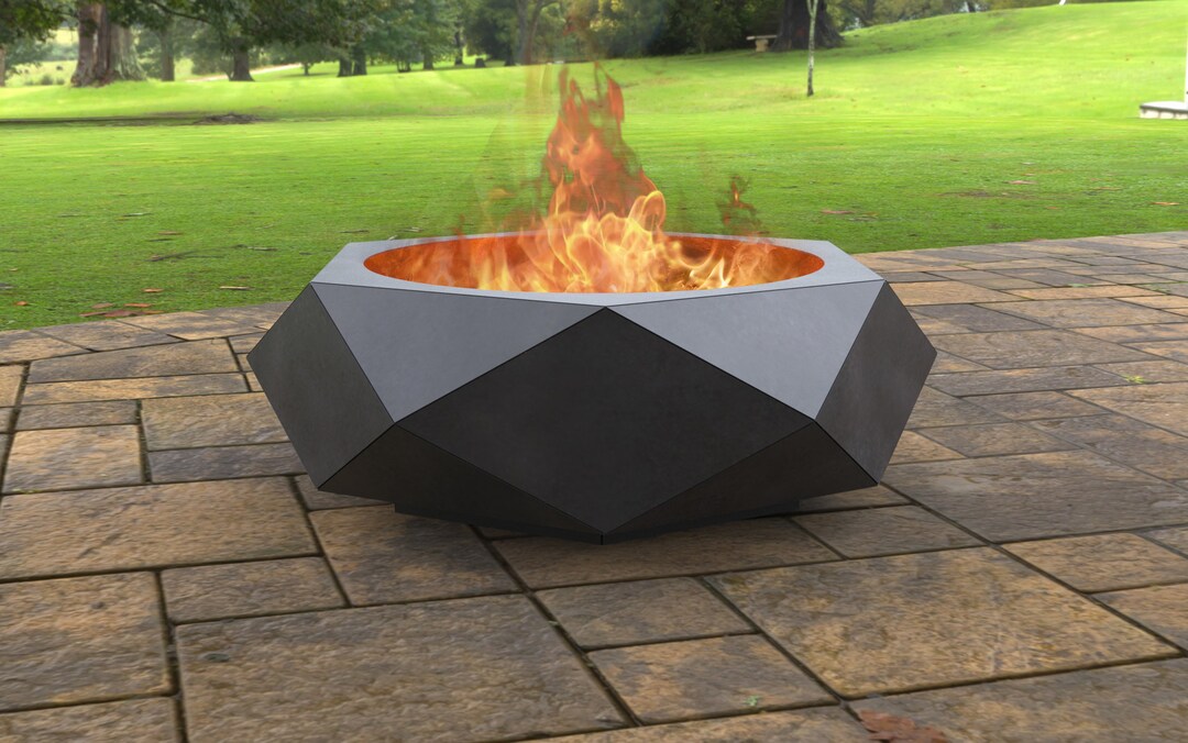 Volumetric Hexagon Fire Pit, Digital Product, Files DXF, SVG for Cnc ...