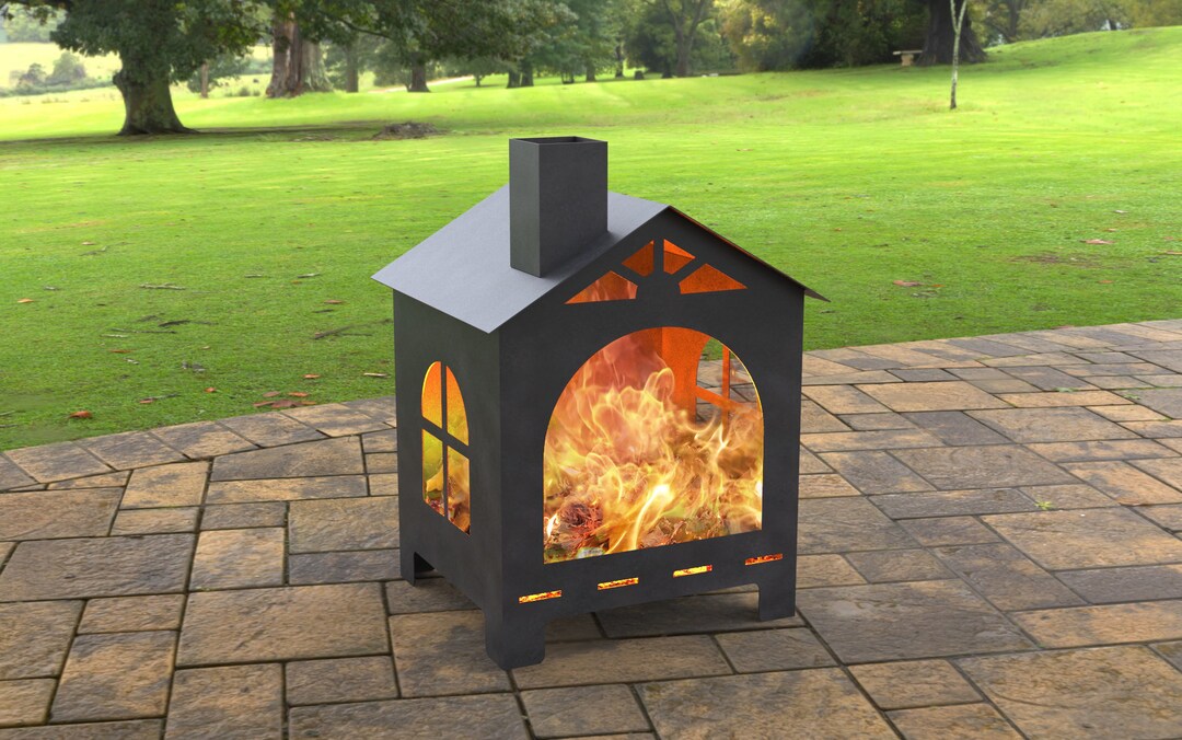 House Fire Pit, Digital Product, Files DXF, SVG for CNC, Plasma, Laser ...