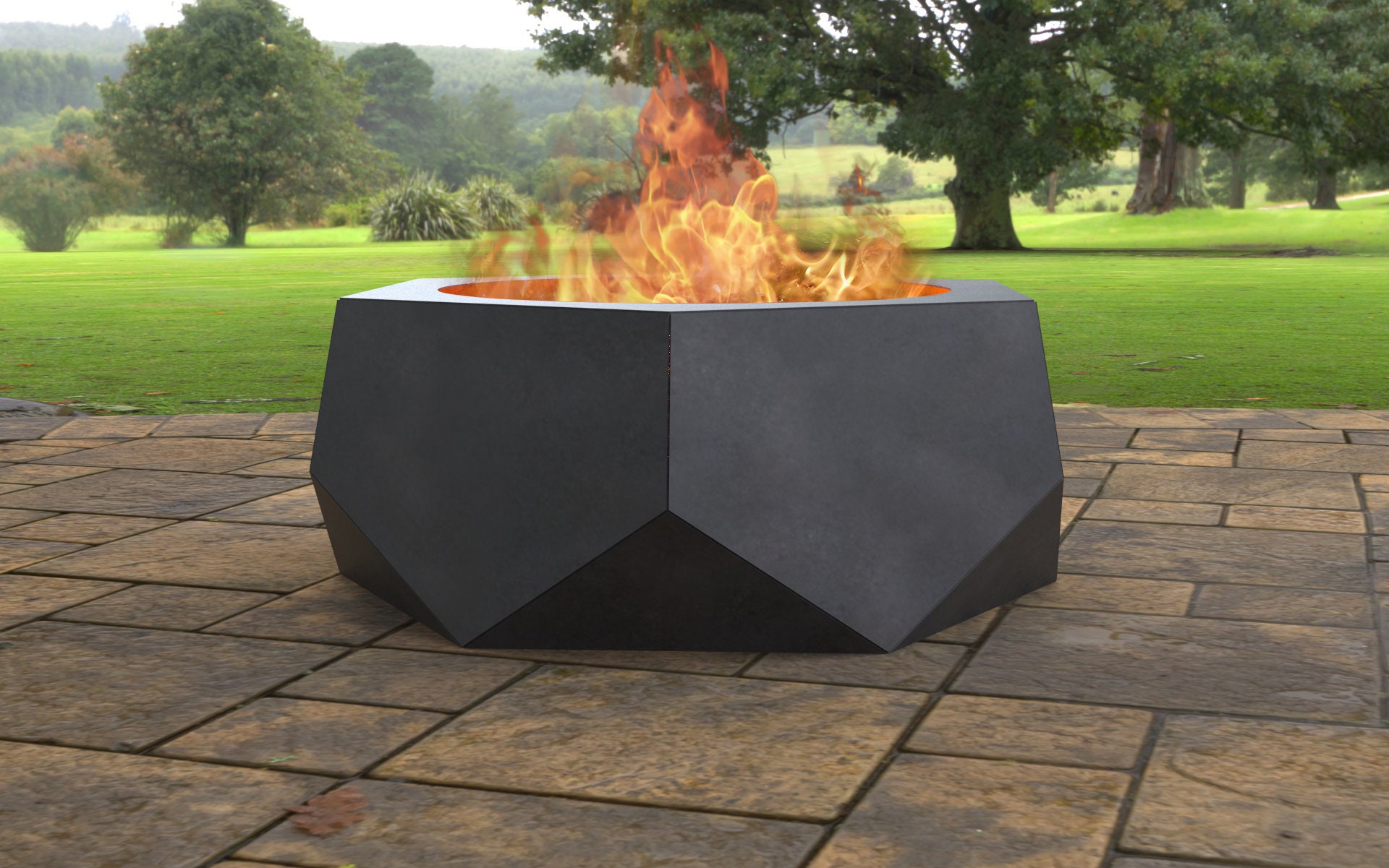 Volumetric Hexagon Fire Pit V2 Digital Product Files DXF - Etsy
