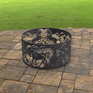 Fire Pit Ring Horses Digital product files DXF SVG for cnc | Etsy