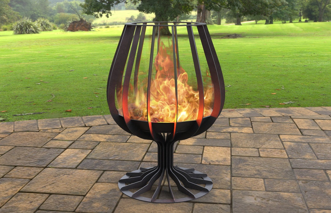 Cognac, Brandy Glass Fire Pit, Digital Product, Files DXF, SVG for CNC ...