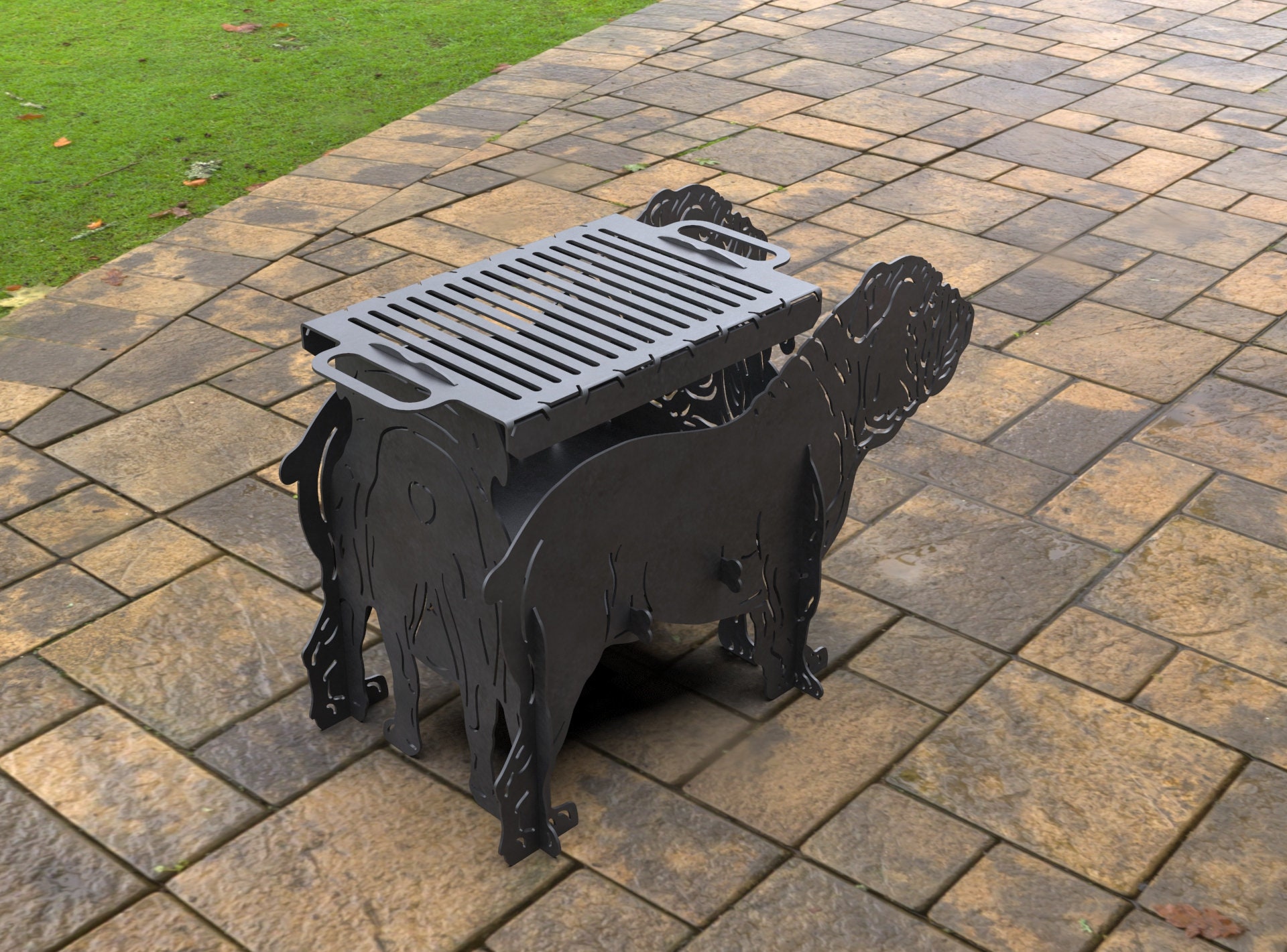 English Bulldog Fire Pit Digital Product Files DXF SVG for - Etsy Canada