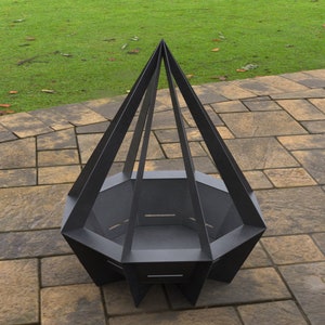 Diamond Fire Pit, Digital Product, Files DXF, SVG for Cnc, Plasma ...
