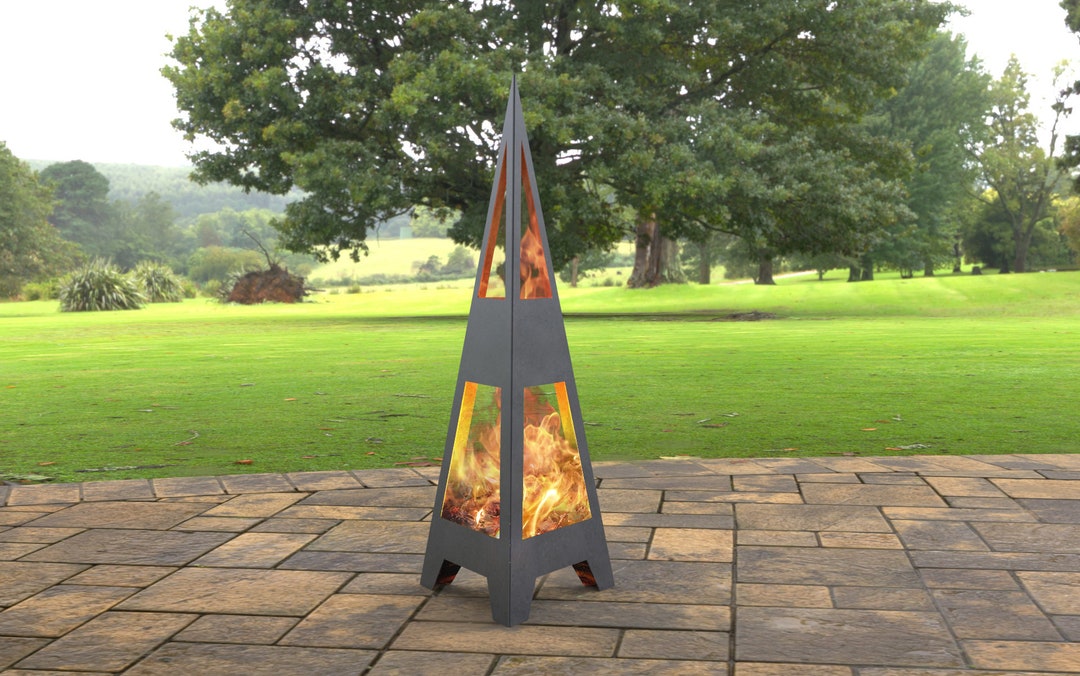 Arrow Pyramid Fire Pit, Digital Product, Files DXF, SVG for CNC, Plasma ...