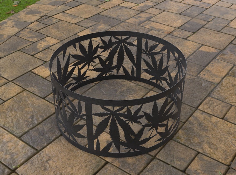 Fire Pit Ring Cannabis Leaves, Digital Product, Files DXF SVG for Cnc ...