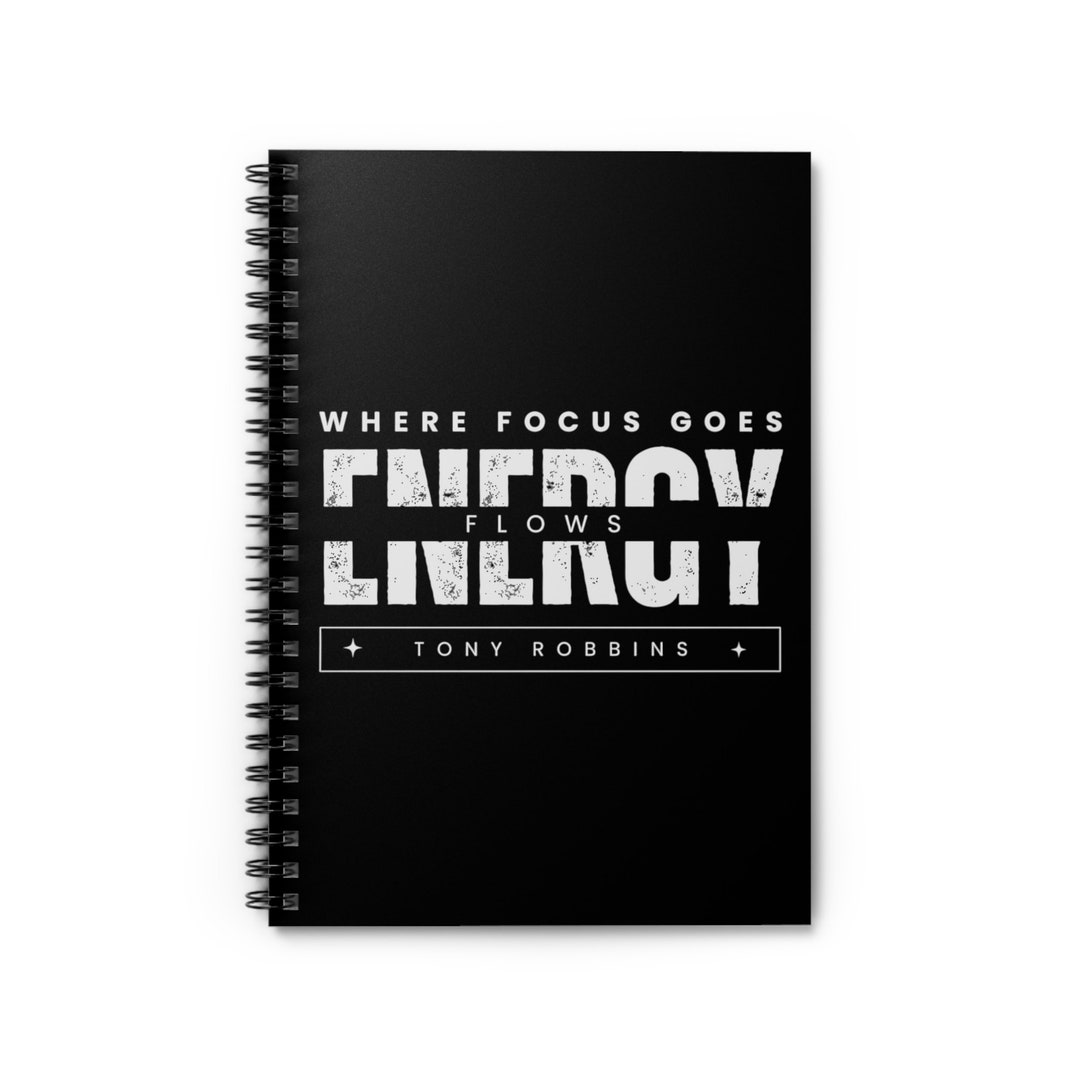 Spiral Notebook Journal Ruled Line Tony Robbins Quotes - Etsy