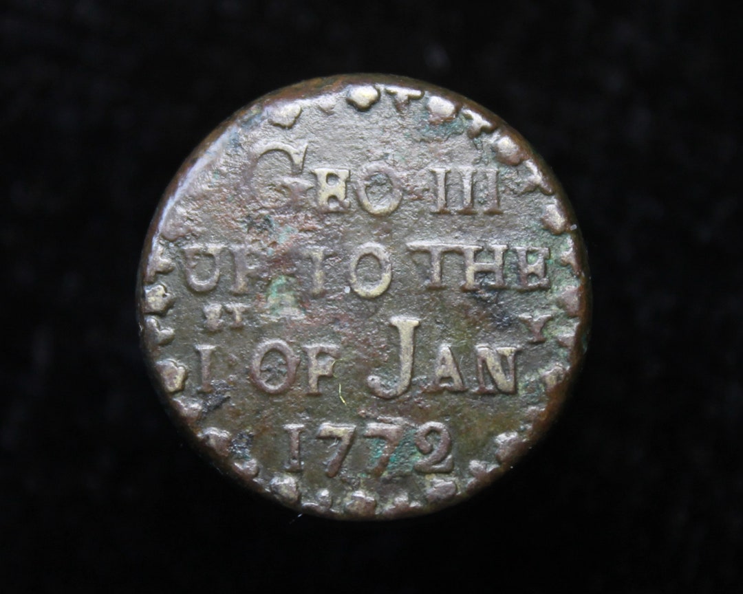 George III Pre-1772 1 Guinea Brass / Copper Alloy Coin Weight Georgian ...
