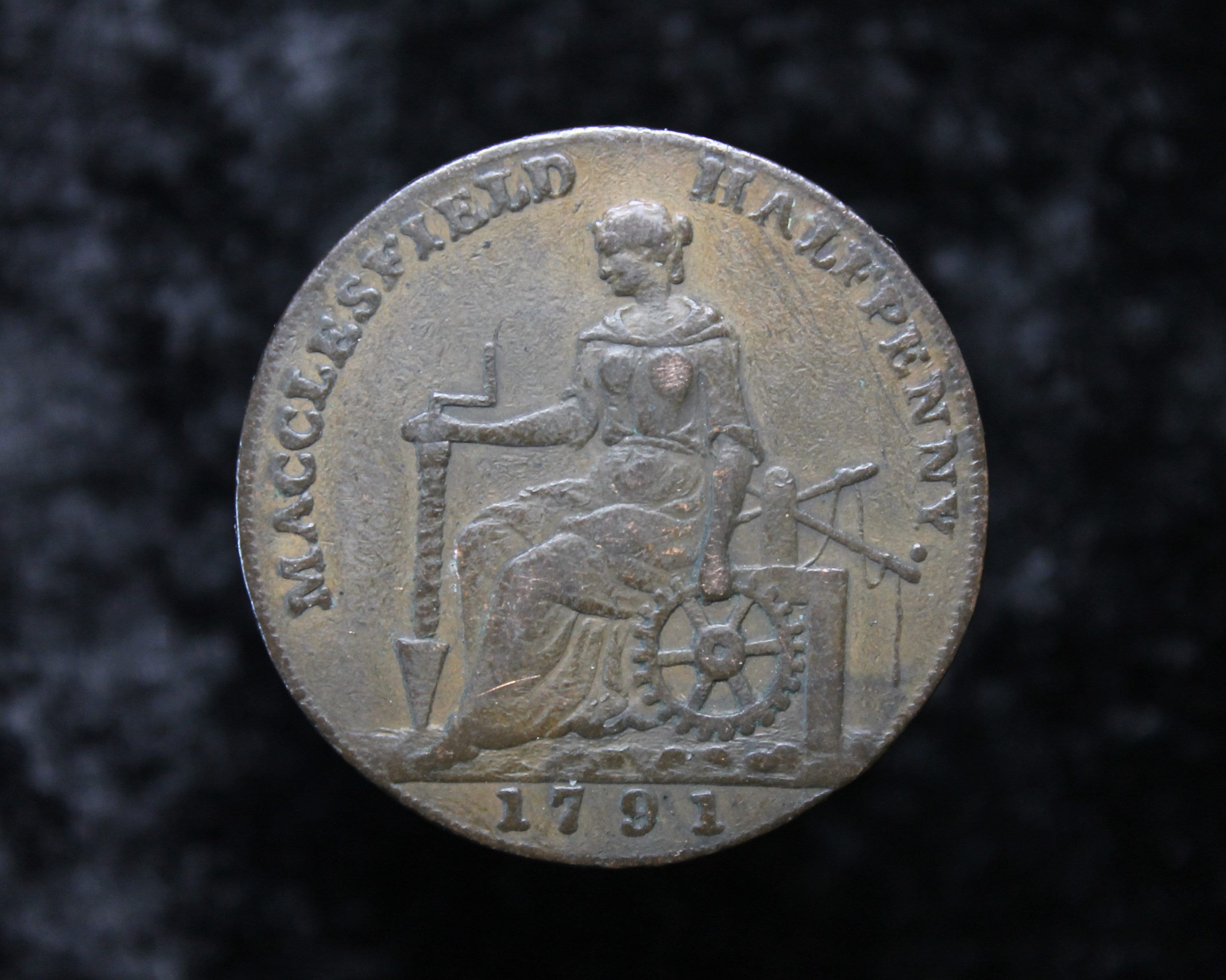 Macclesfield Halfpenny 1791 Half Penny Token Charles Roe Copper Works ...