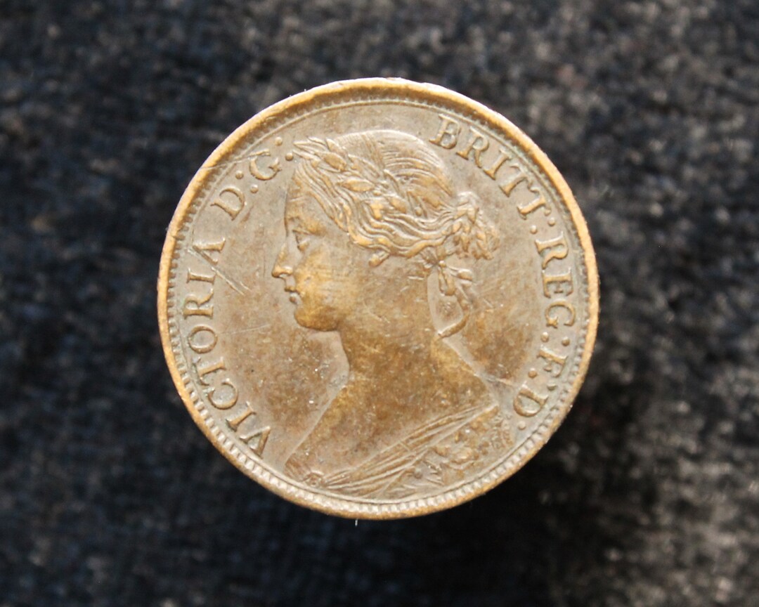 Victoria 1862 Farthing Bun Head British Bronze Coin - Etsy