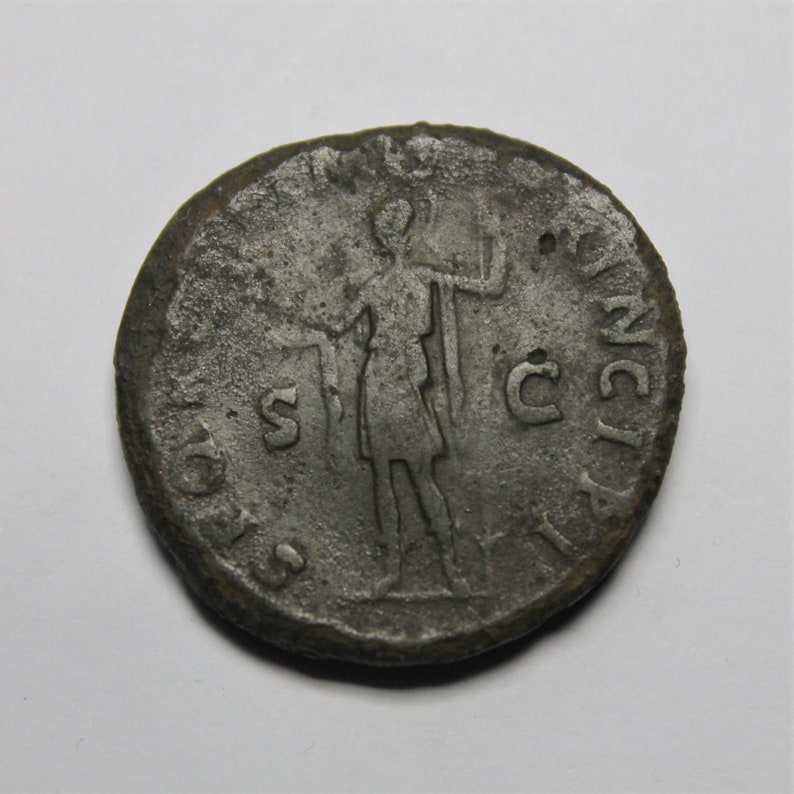 Trajan as Ancient Roman Bronze Coin 98-117AD Roma SPQR OPTIMO PRINCIPI ...