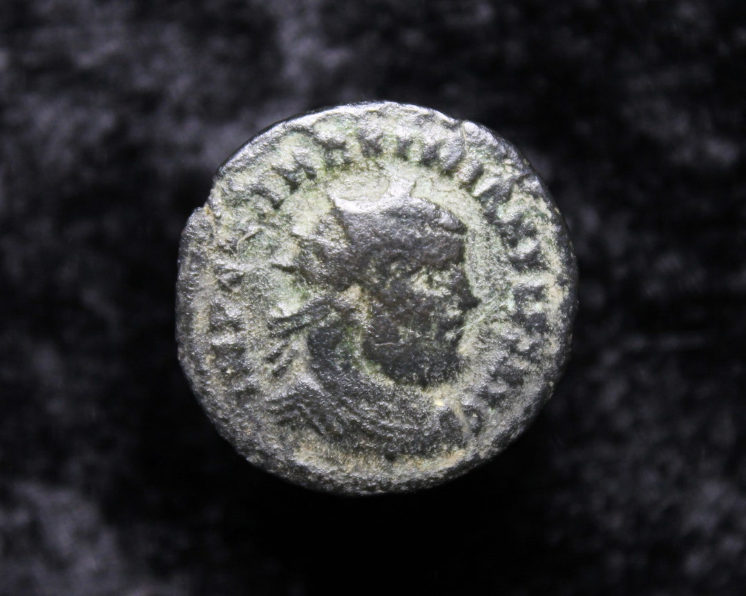 Ancient Roman Maximianus Post-reform Radiatus Bronze Coin 286-310AD 21 ...
