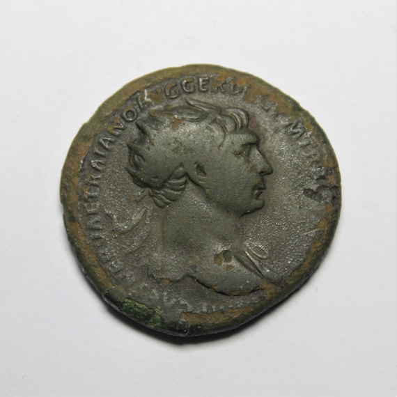Trajan Dupondius Ancient Roman Bronze Coin 98-117AD Roma SPQR - Etsy