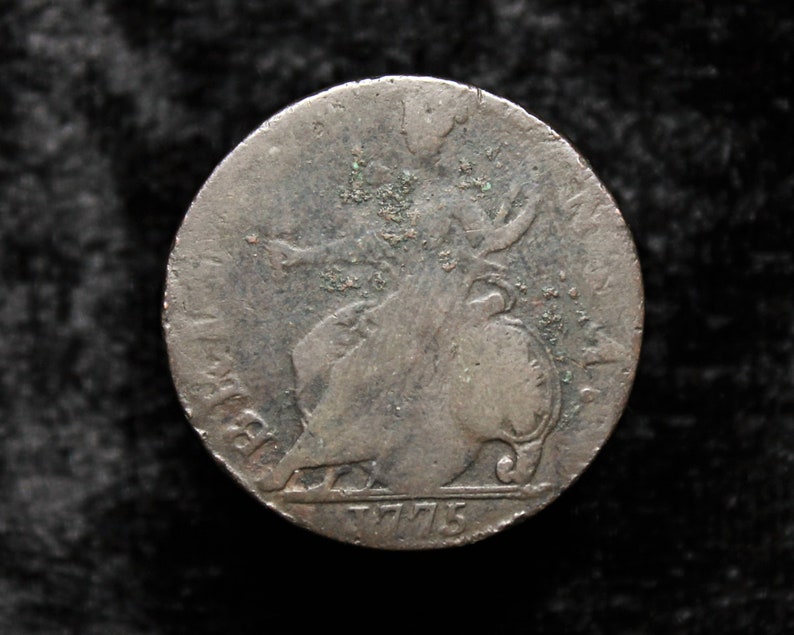 George III 1775 Evasion Copper Half Penny Non Regal Halfpenny ...