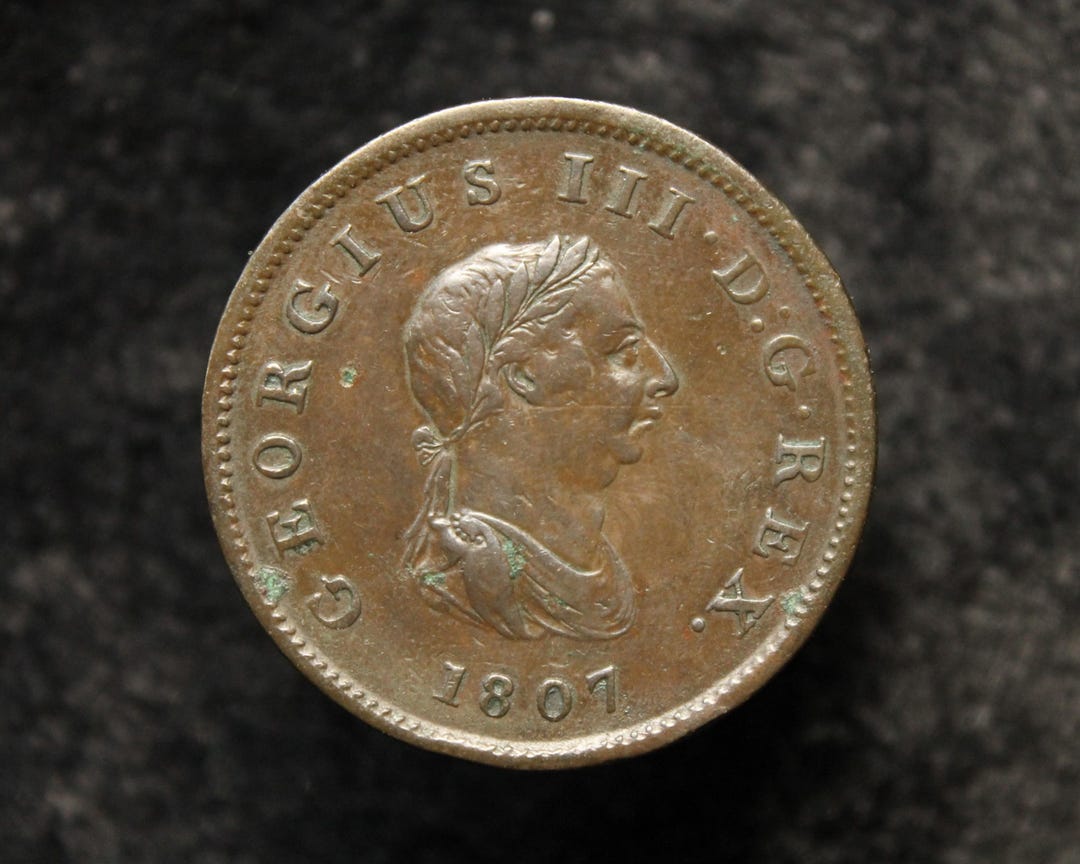 George III 1807 Copper Half Penny Fourth Issue Half Penny Georgian ...
