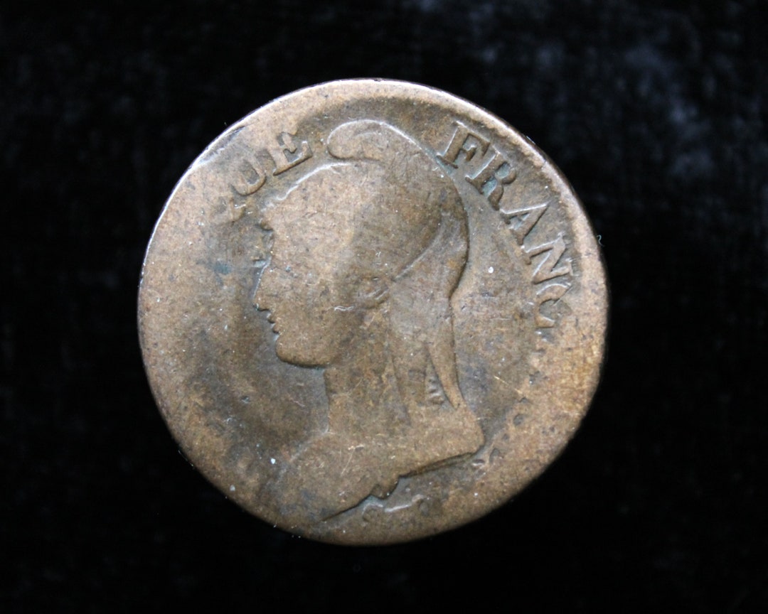 France 5 Centimes Cinq Centimes French Revolution Era Copper Coin 1796 ...