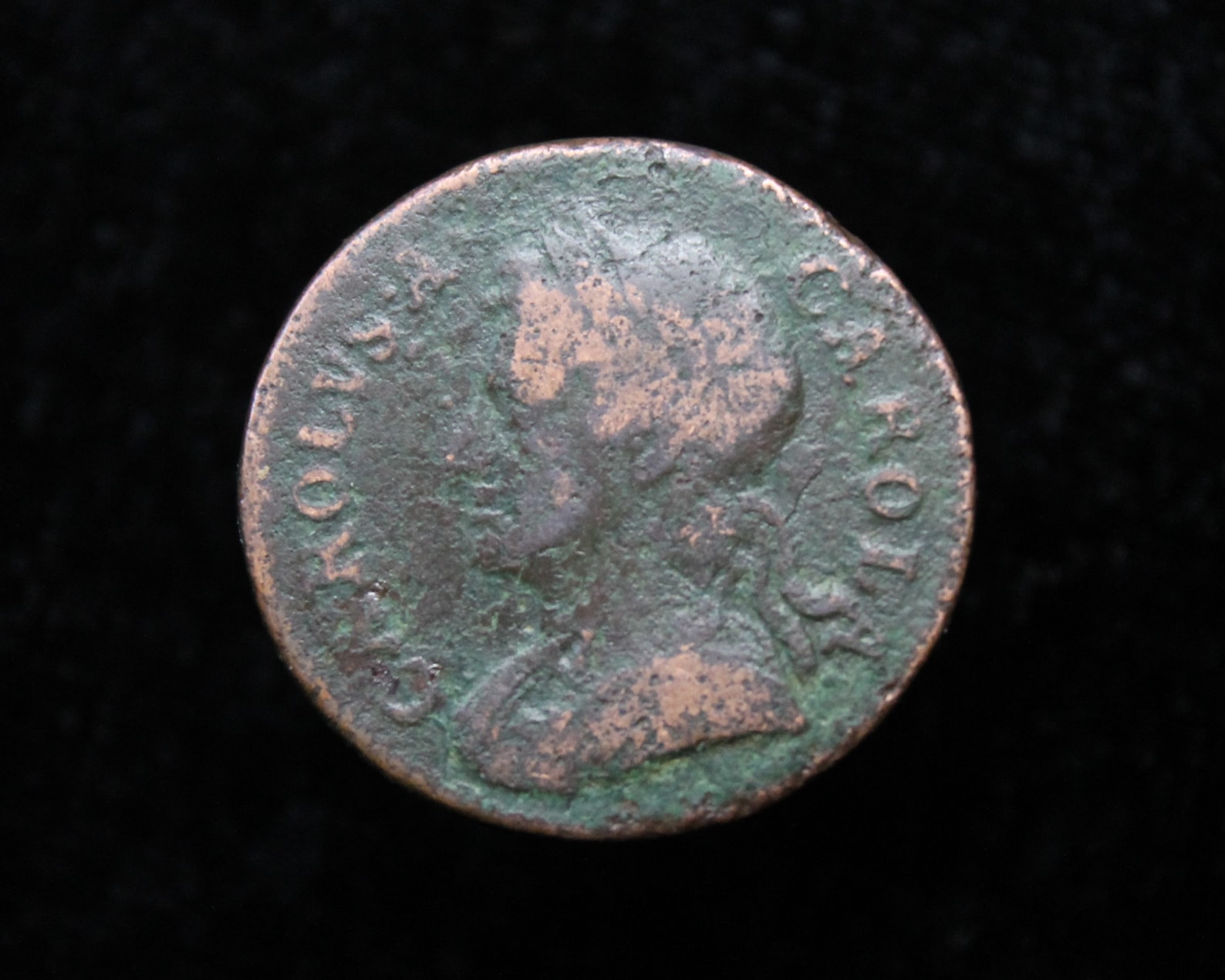 Extremely Rare Charles II 1673 CAROLA Error Farthing Copper Coin ...