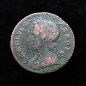 Extremely Rare Charles II 1673 CAROLA Error Farthing Copper Coin ...
