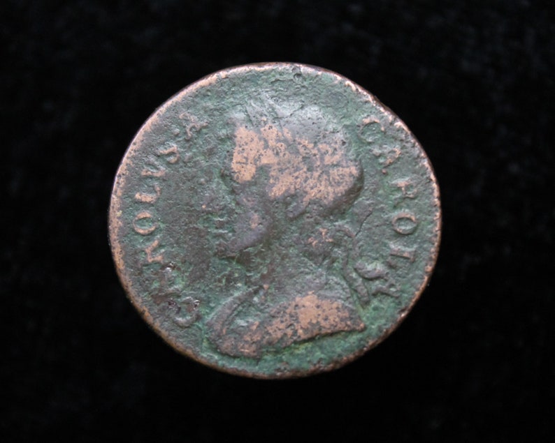 Extremely Rare Charles II 1673 CAROLA Error Farthing Copper Coin ...