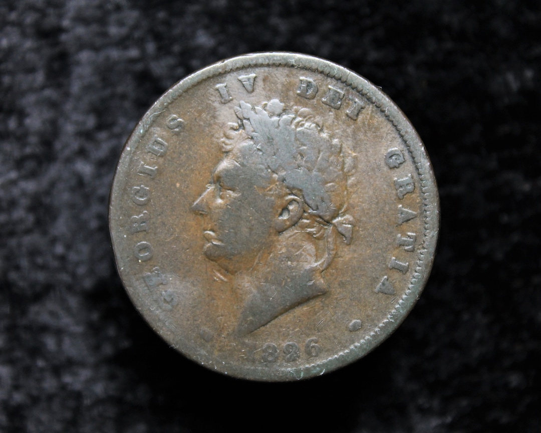 George IV Penny 1826 Penny Antique British Copper Coin - Etsy
