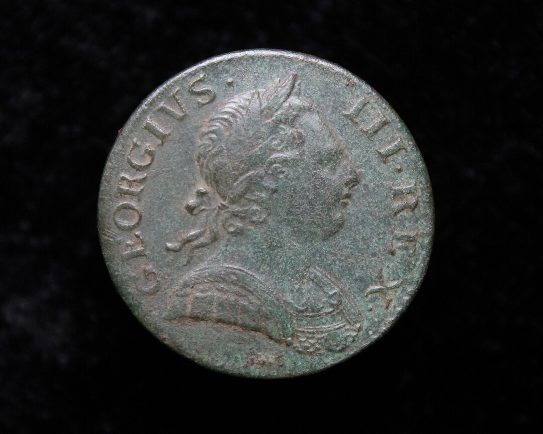 George III Half Penny 1770 Halfpenny Copper Coin English Georgian Era ...