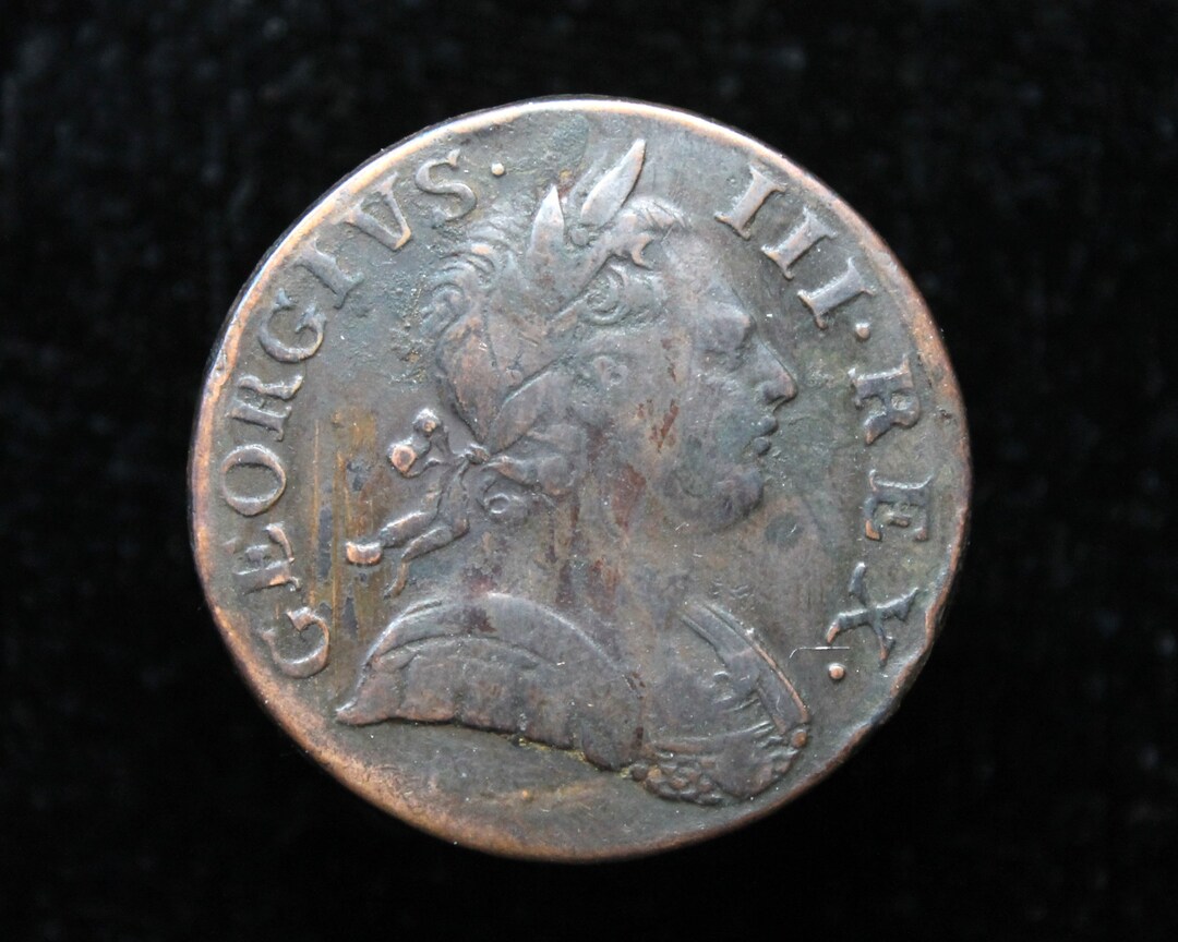 George III Half Penny 1770 Halfpenny Copper Coin English Georgian Era ...