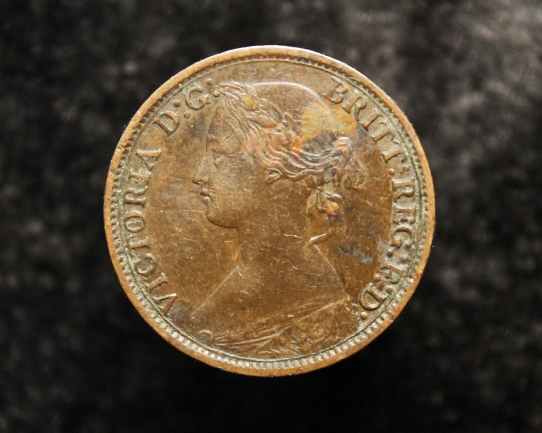 Victoria 1862 Farthing Bun Head British Bronze Coin - Etsy