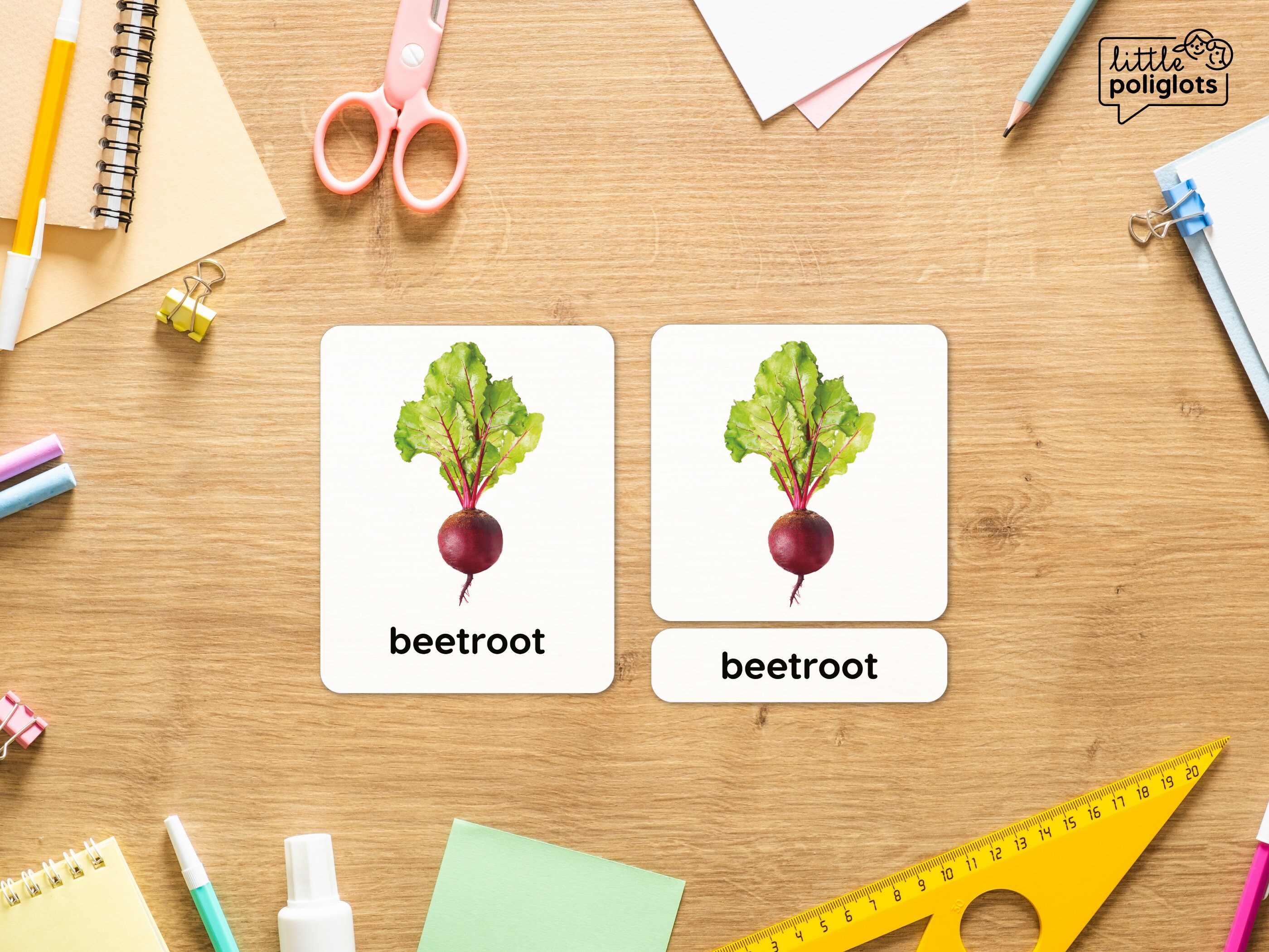 VEGETABLES Montessori 3-part Cards Multilingual and With - Etsy