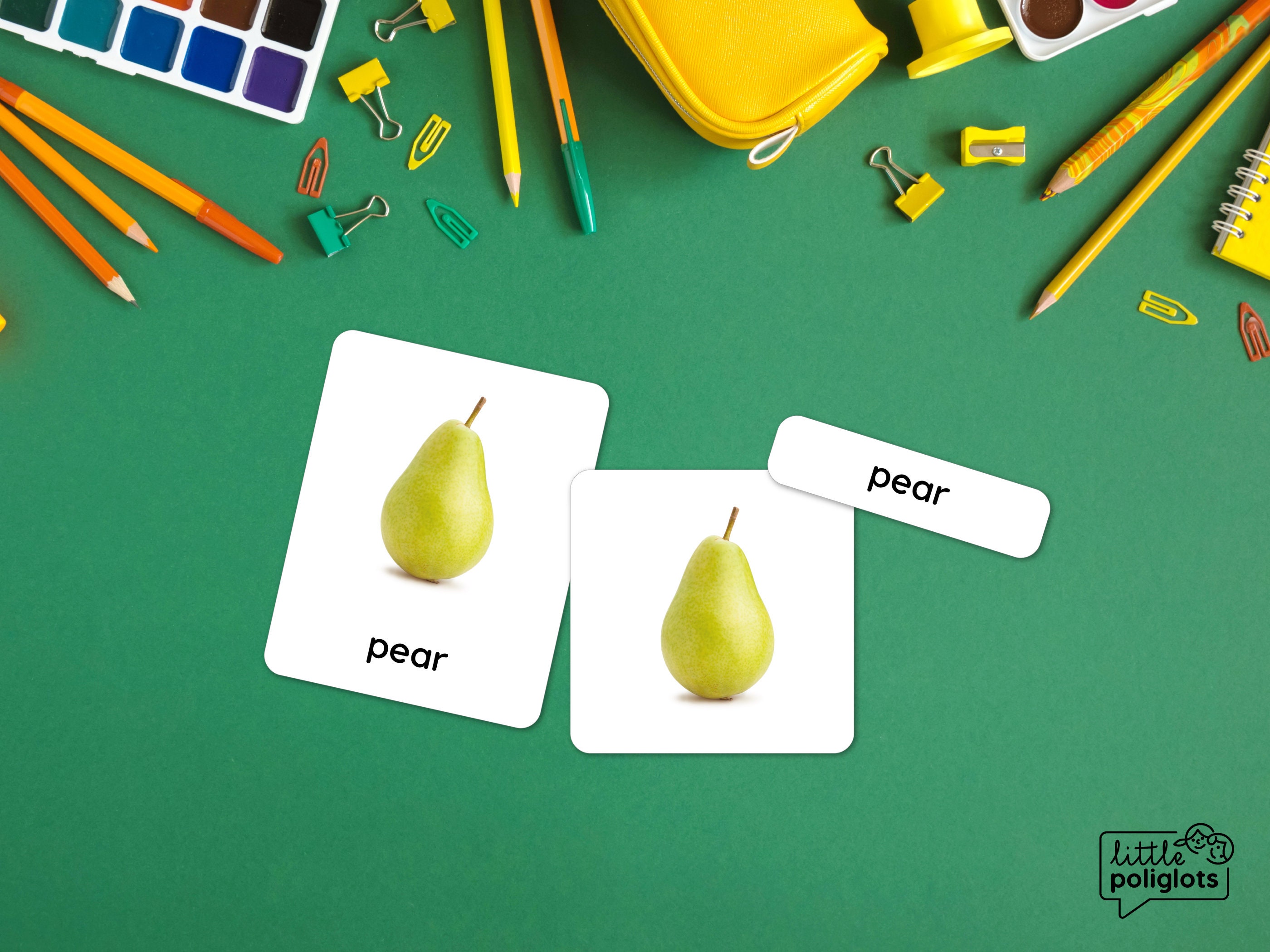 FRUITS Montessori 3-part Cards Multilingual and With Realistic Photos ...
