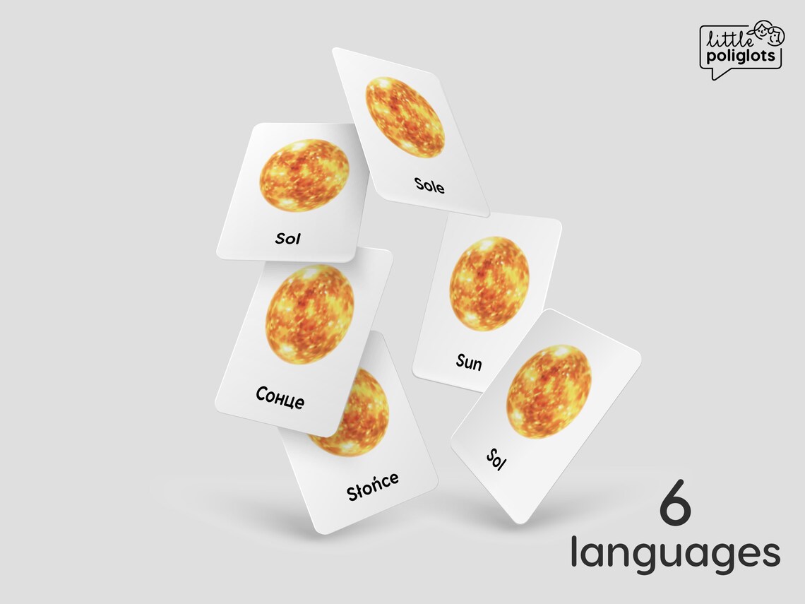 SOLAR SYSTEM Montessori 3-part Cards Multilingual and With - Etsy