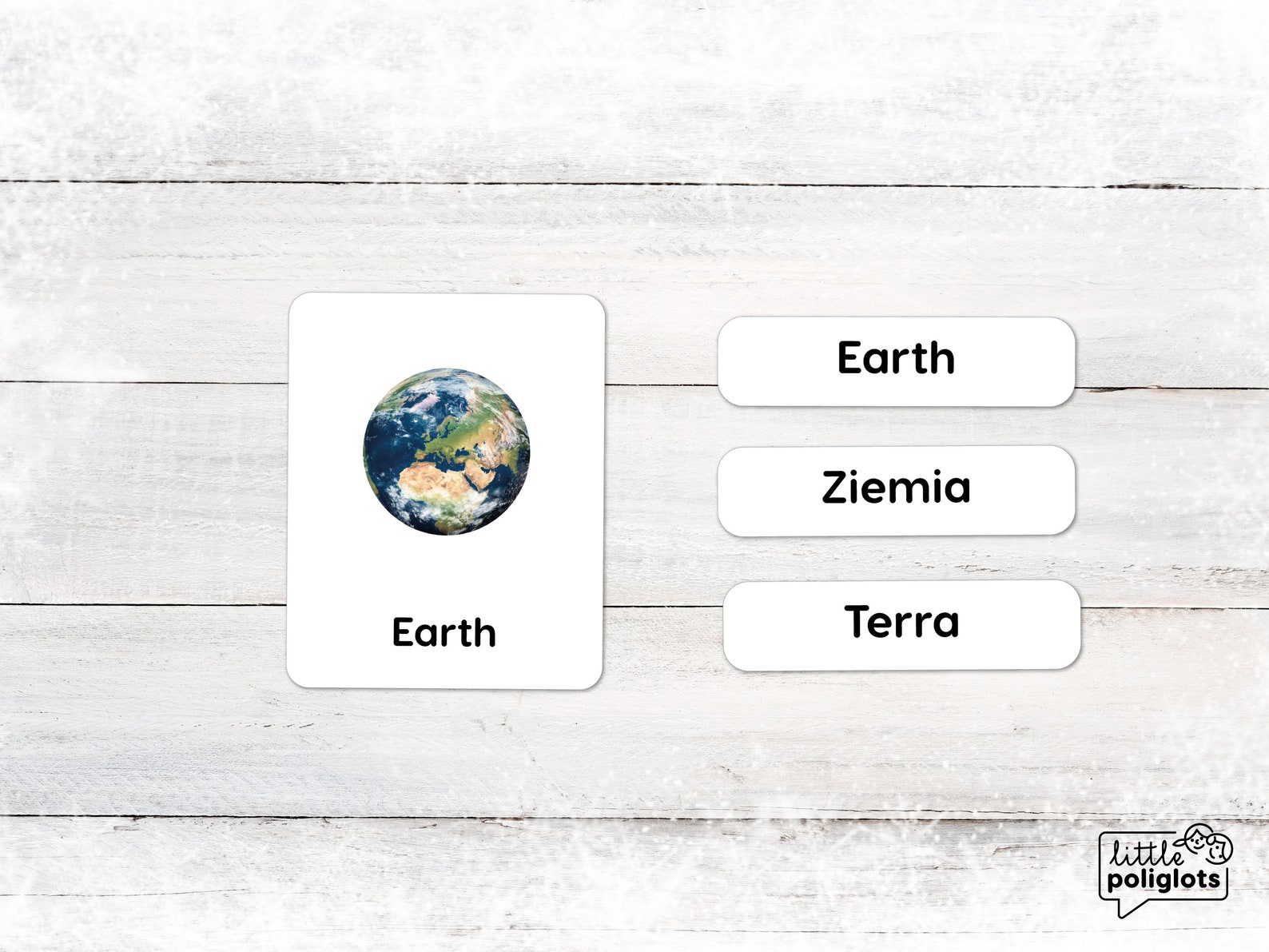 SOLAR SYSTEM Montessori 3-part Cards: Multilingual Flash Cards With ...