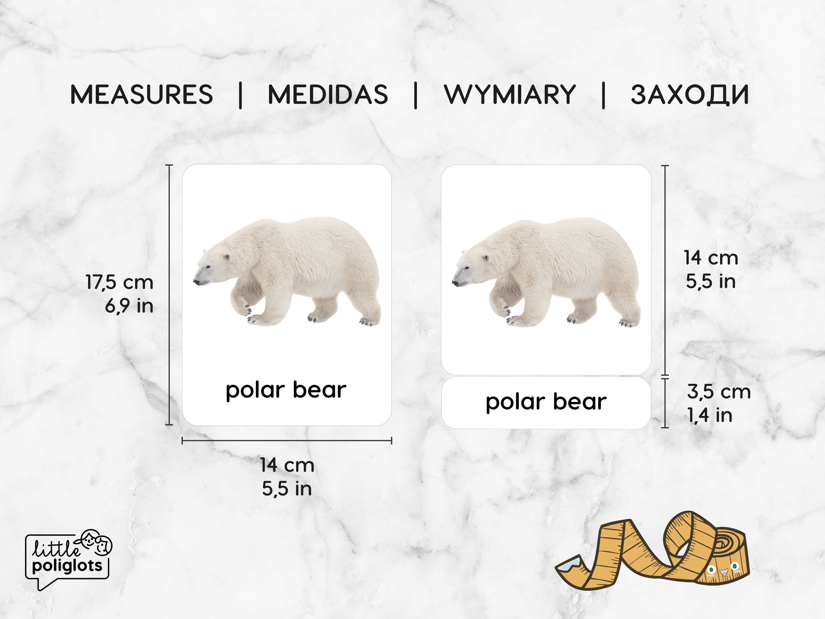 WINTER Montessori 3-part Cards Multilingual and With Realistic Photos ...