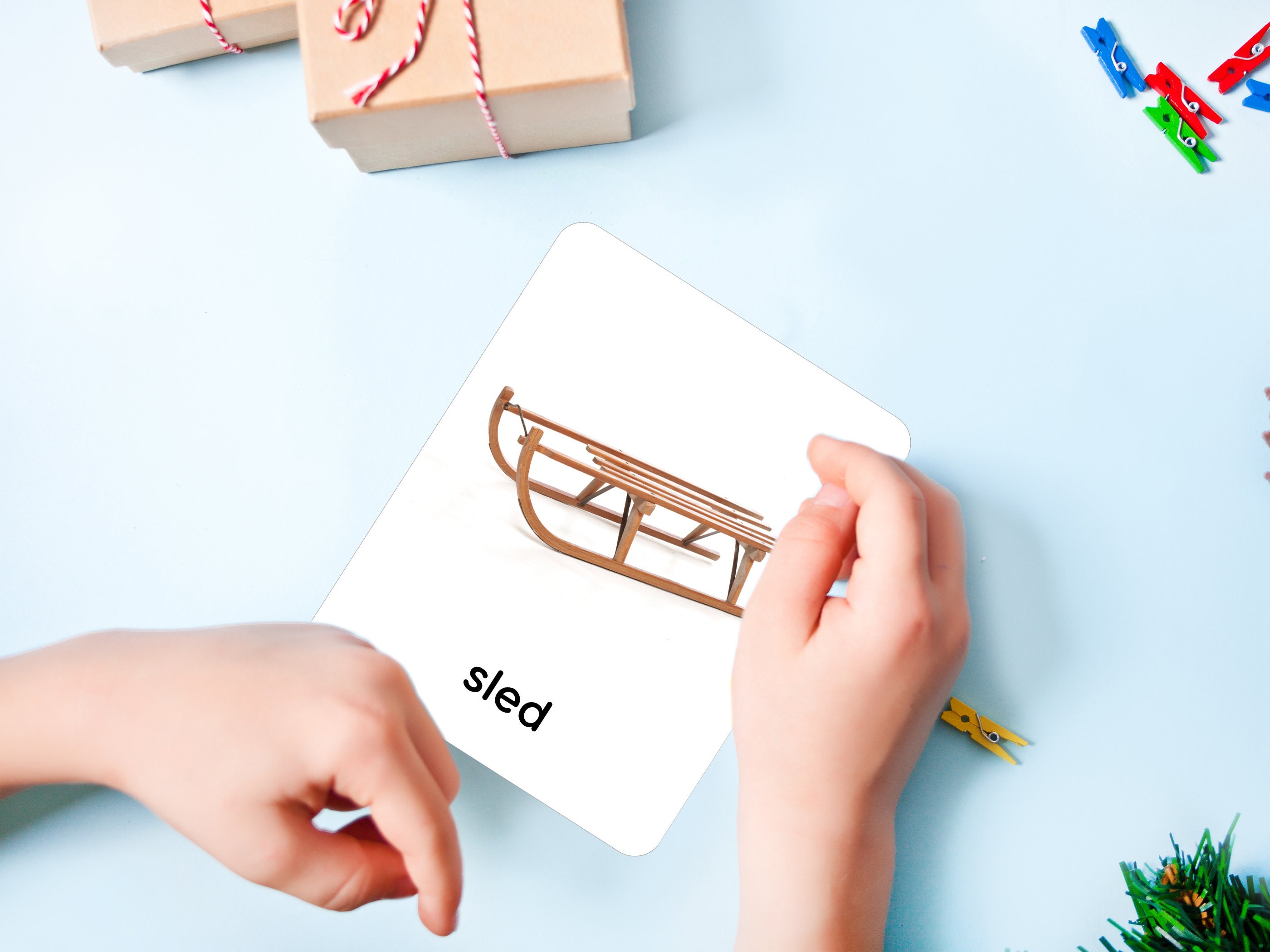 WINTER Montessori 3-part Cards Multilingual and With Realistic Photos ...