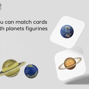 SOLAR SYSTEM Montessori 3-part Cards: Multilingual Flash Cards With ...