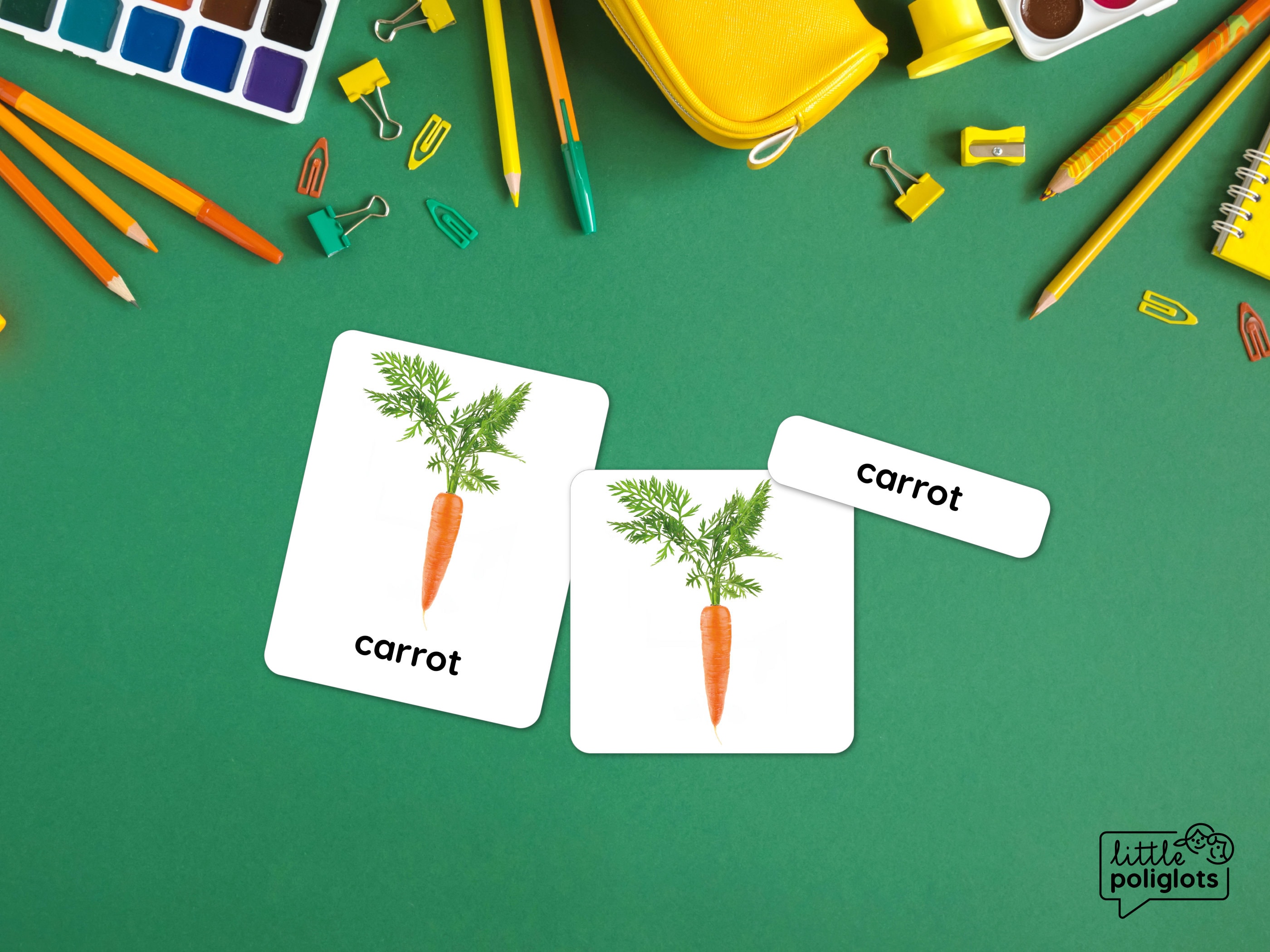 VEGETABLES Montessori 3-part Cards Multilingual and With - Etsy