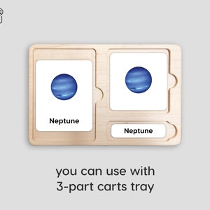 SOLAR SYSTEM Montessori 3-part Cards: Multilingual Flash Cards With ...