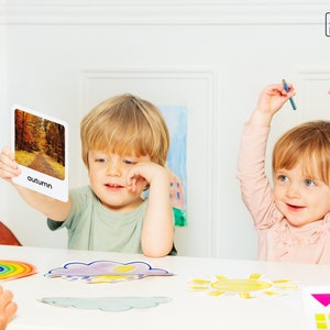 AUTUMN Montessori 3-part Cards Multilingual and With Realistic Photos ...
