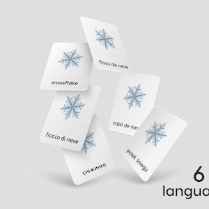 WINTER Montessori 3-part Cards Multilingual and With Realistic Photos ...