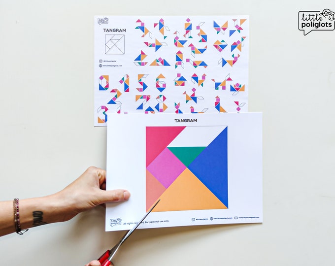 Tangram Alphabet Puzzle Cards - 84 Cards & Free Tangram Pattern ...