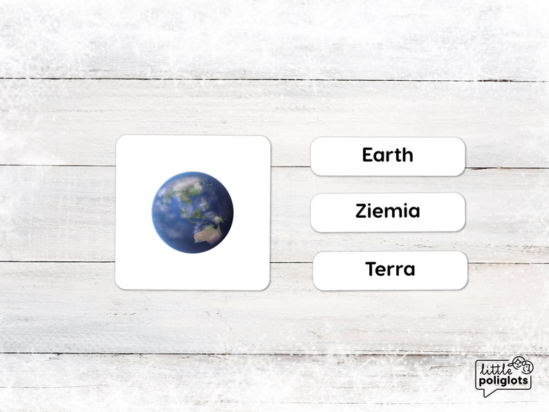SOLAR SYSTEM Montessori 3-part Cards Multilingual and With - Etsy