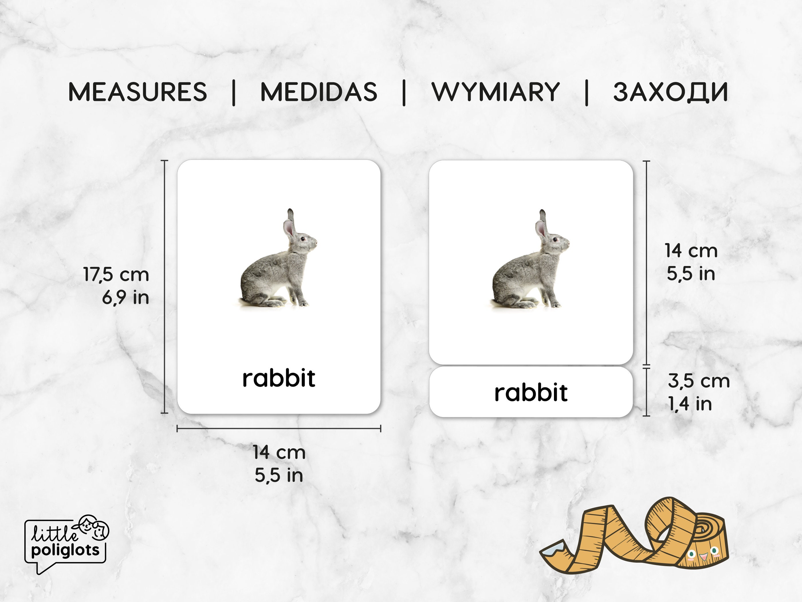 FARM ANIMALS Montessori 3-part Cards Multilingual and With Realistic ...