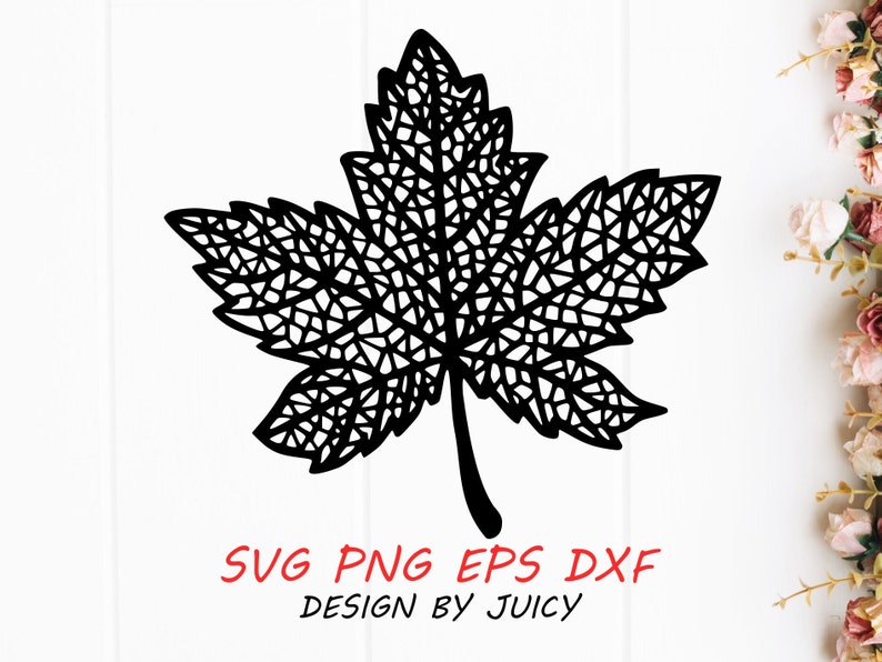 Maple Leaf Svg Maple Leaf Stencil Fall Leaf Vein Svg Canada Maple Leaf ...