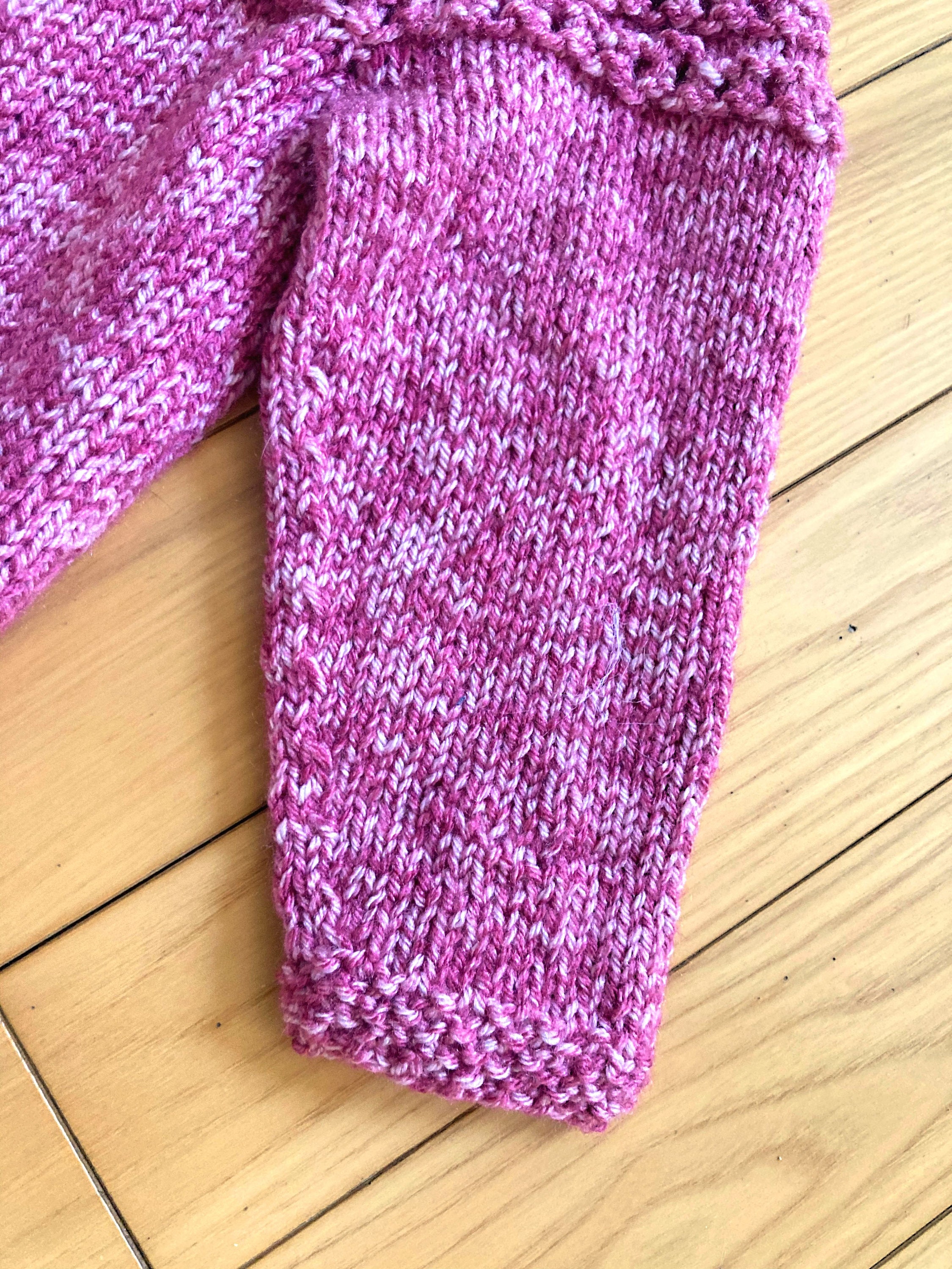 Girls Hand Knit Easter Sweater Cardigan Pink and Purple Size 3 and Size ...